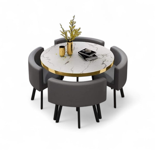 5 Pc Round Dining Room Table & Chairs PH-806-2 – Bawas Furnishers