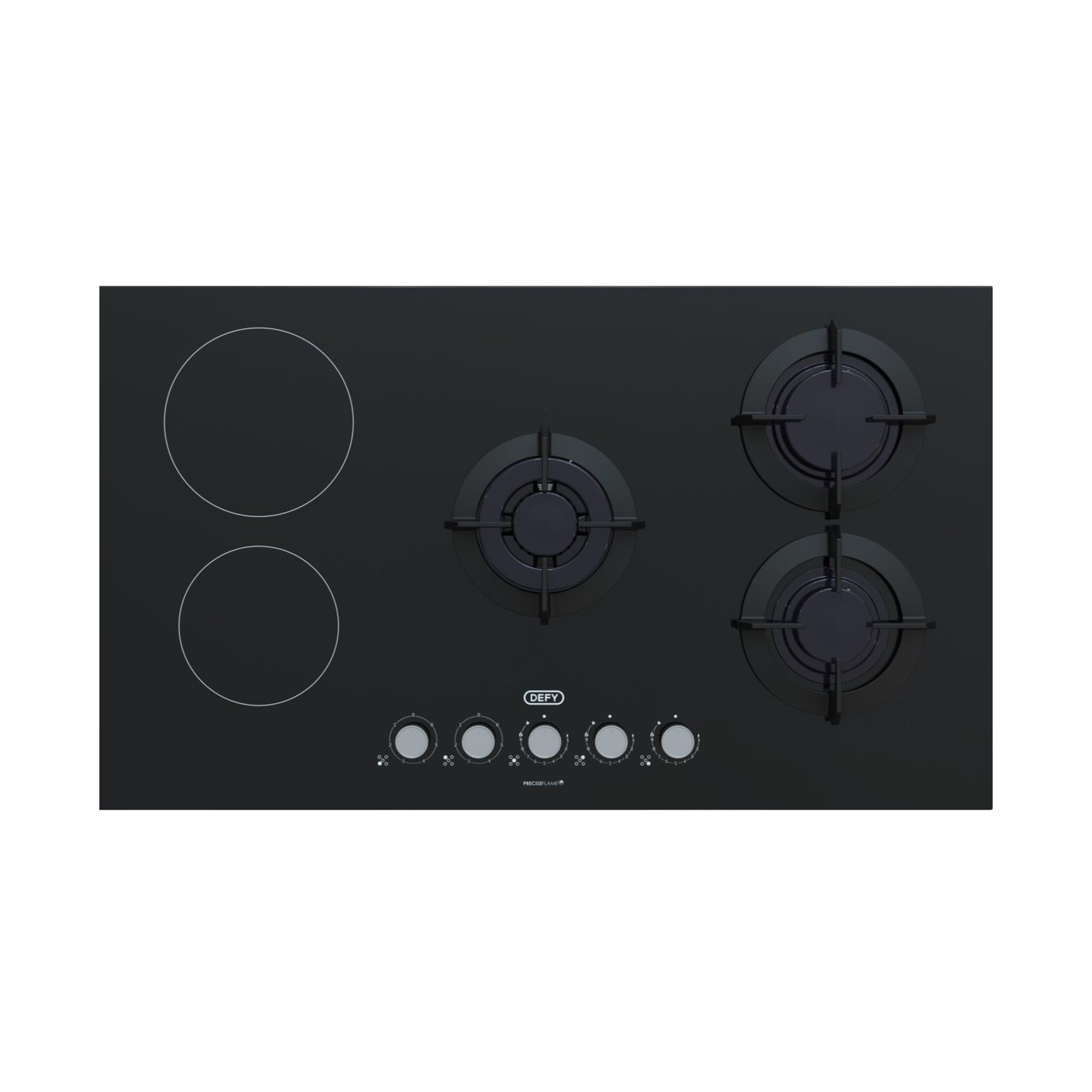 Defy DHG902 90cm Hybrid Gas and Electric Hob – Bawas Furnishers