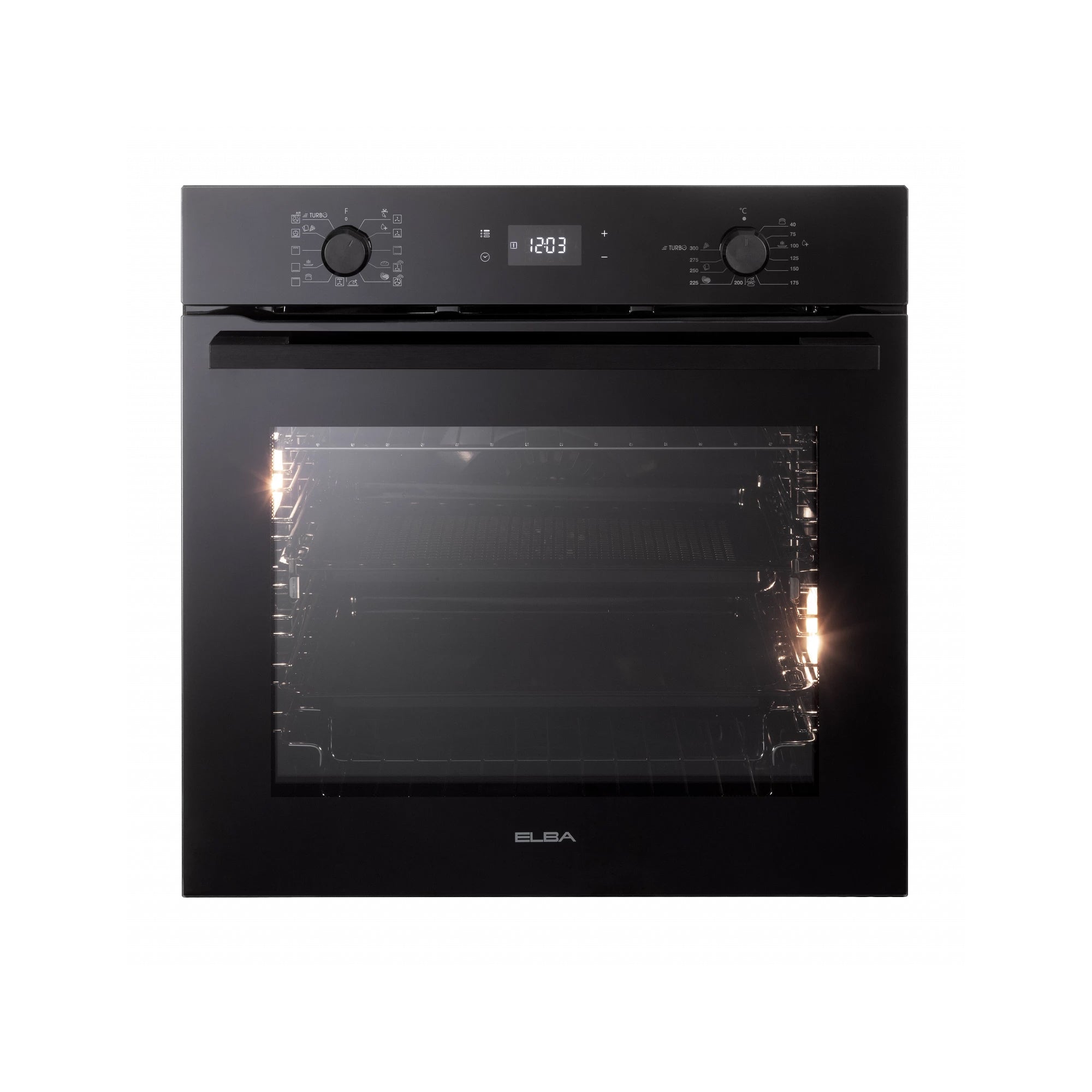 Elba Elio 60cm Electric Multifunction Oven - Black 02/EL 11 XLFB 300 ...
