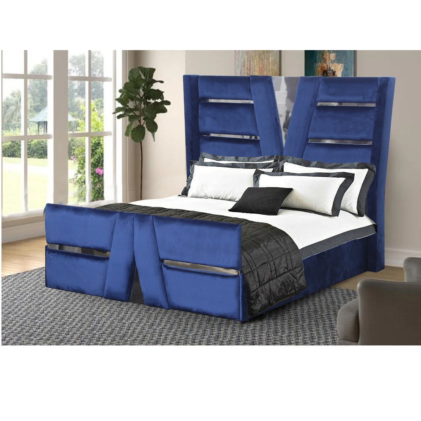 San Diego Sleigh Bed – Bawas Furnishers