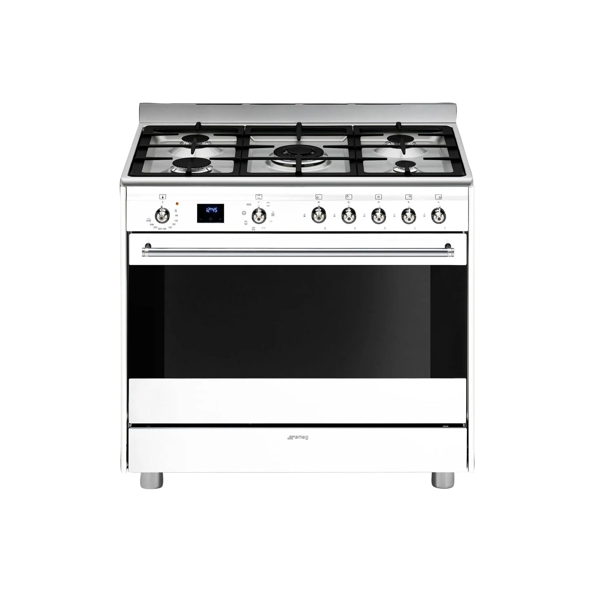 Smeg 90cm White Cooker With Gas Hob - SSA91MAWH2 – Bawas Furnishers