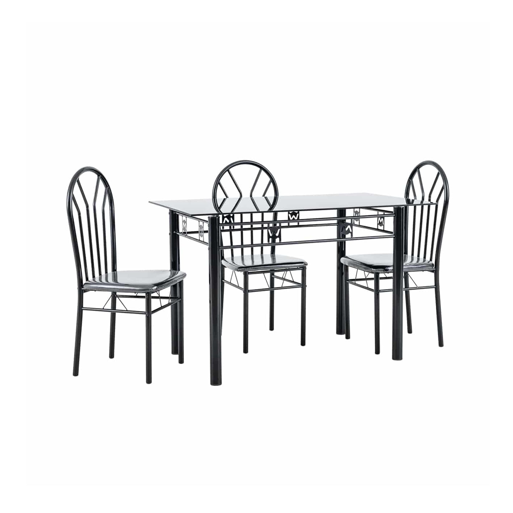 Table and Chairs 5 Piece – Black – Bawas Furnishers