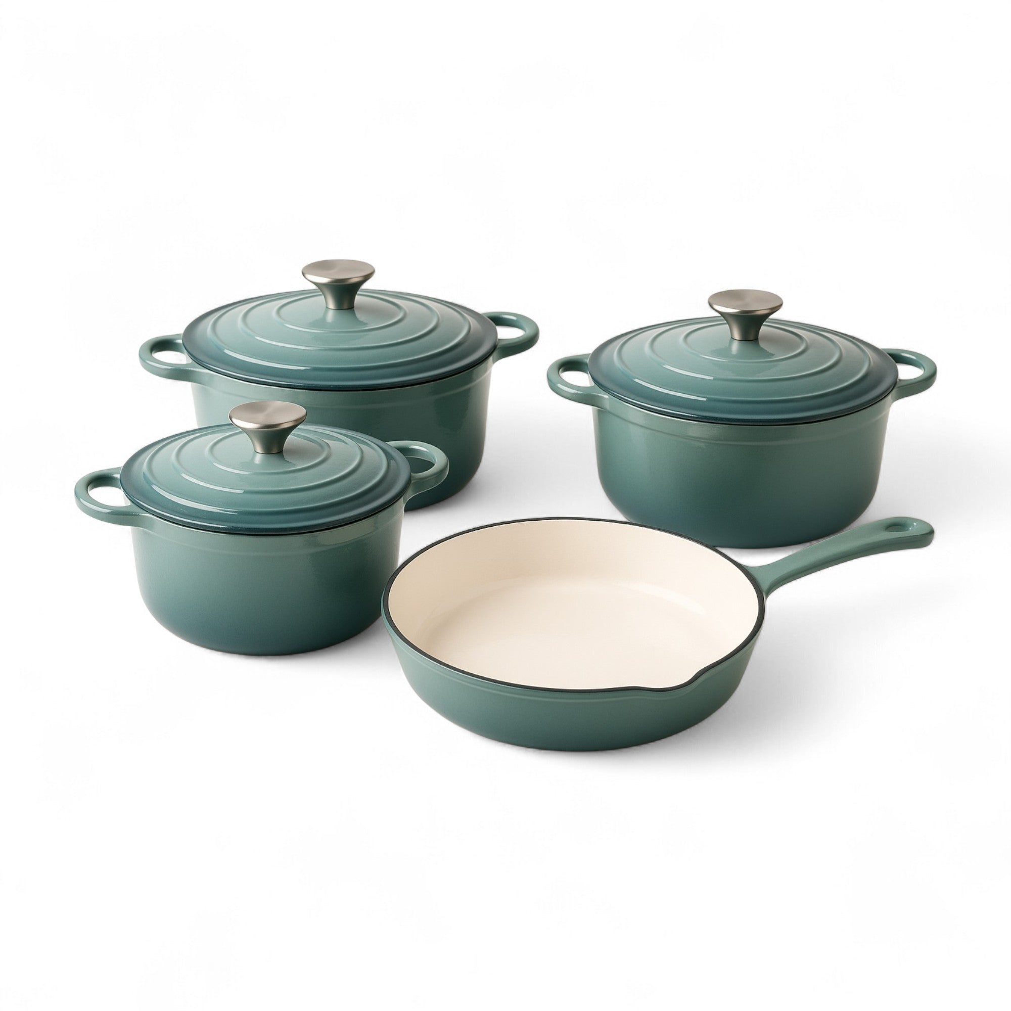 CH 7 Piece Cast Iron Pot Set Sea Salt – Bawas Furnishers