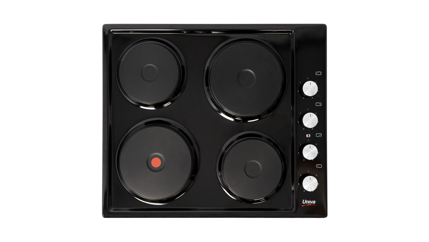 Univa 4 Plate Solid Hob Black U156B – Bawas Furnishers